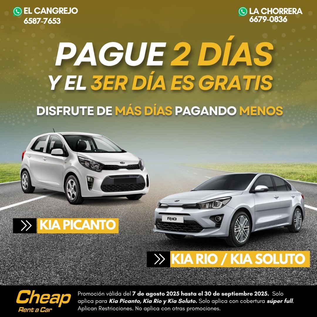 Promociones del Mes en Alquiler de Autos - Cheap Rent a Car